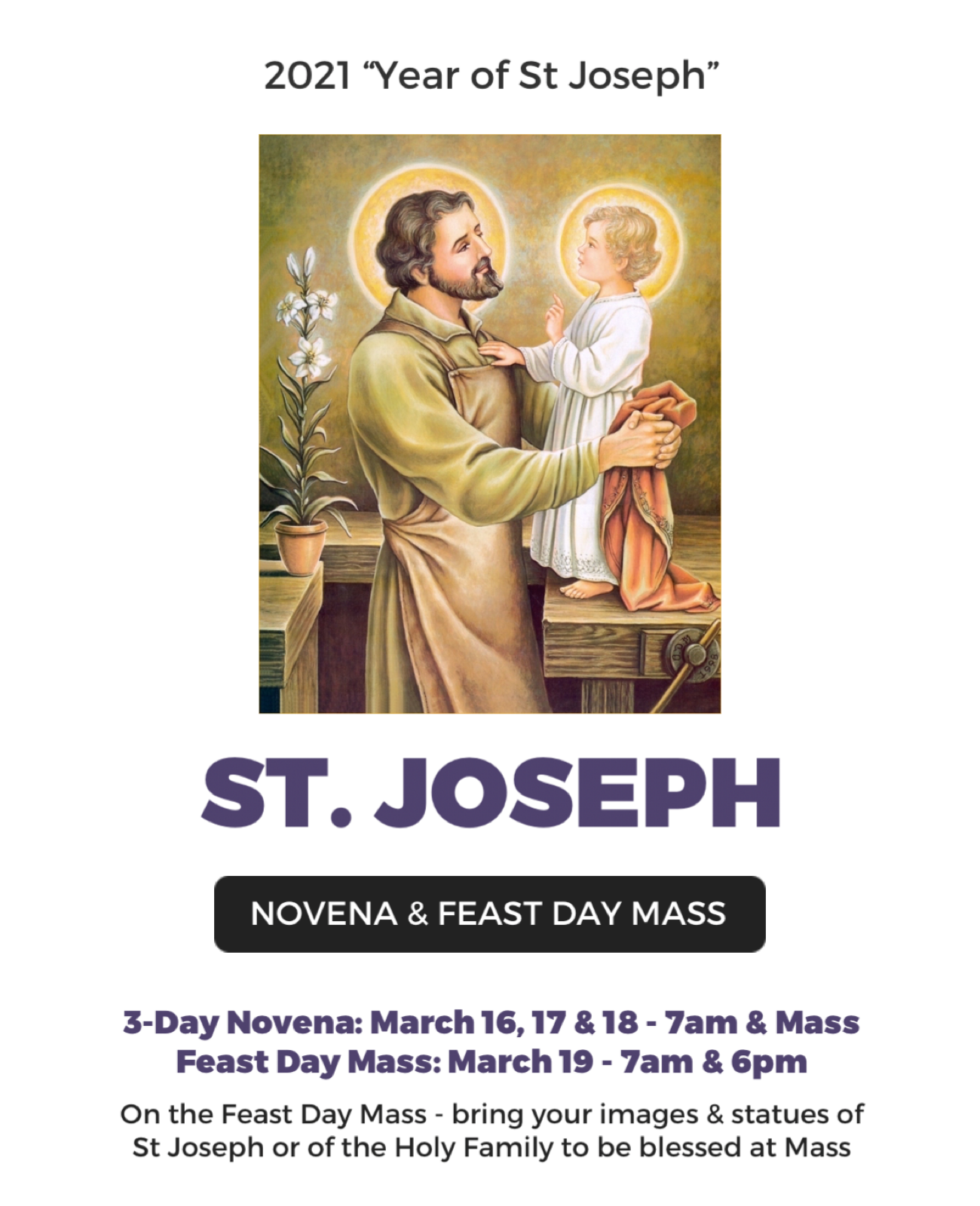St Joseph Novenas & Feast Day – ST. BARNABAS CHURCH