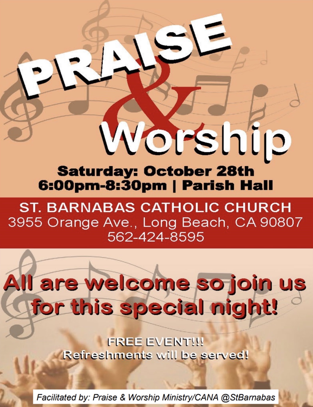 10/28 Praise & Worship Night – ST. BARNABAS CHURCH