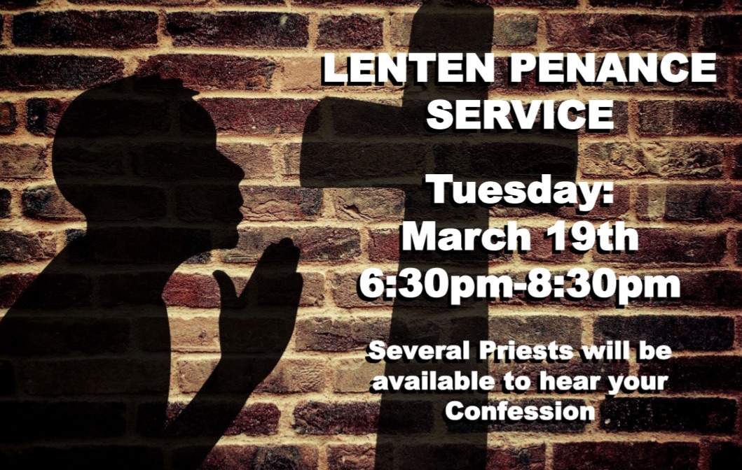 3/19 Lenten Penance Service – ST. BARNABAS CHURCH