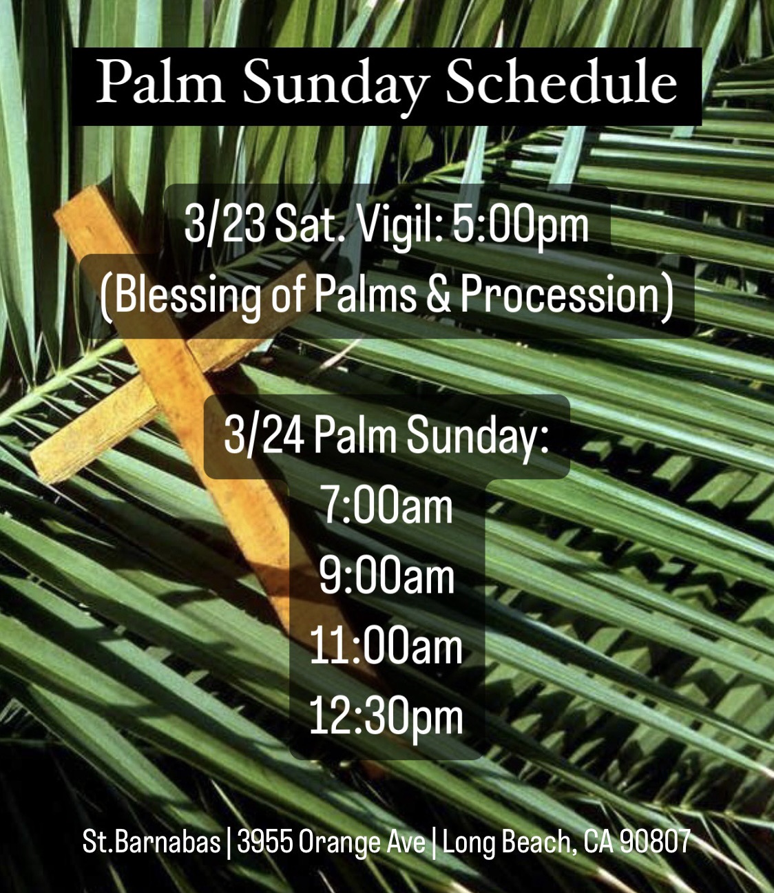 3/24 Palm Sunday – ST. BARNABAS CHURCH
