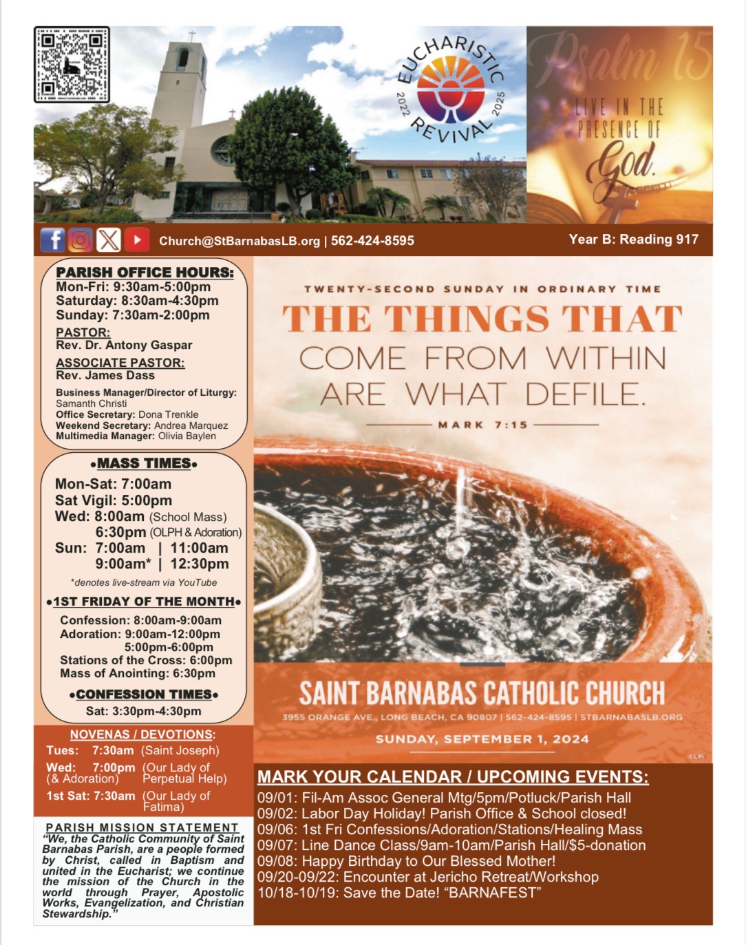 Weekly Bulletin – ST. BARNABAS CHURCH