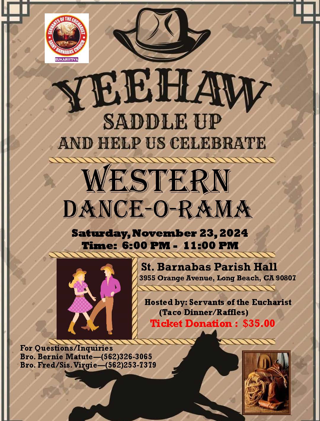 11/23 Dance-O-Rama – ST. BARNABAS CHURCH