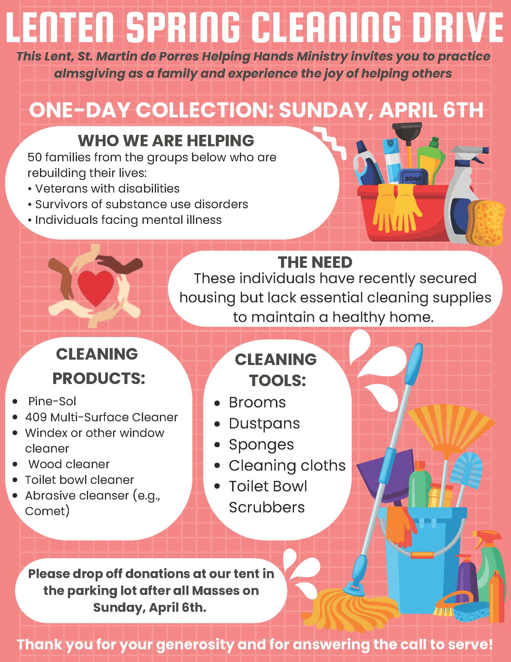 4/6 Spring Cleaning Drive – ST. BARNABAS CHURCH
